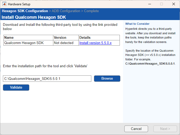 Launch Hardware Setup - MATLAB & Simulink